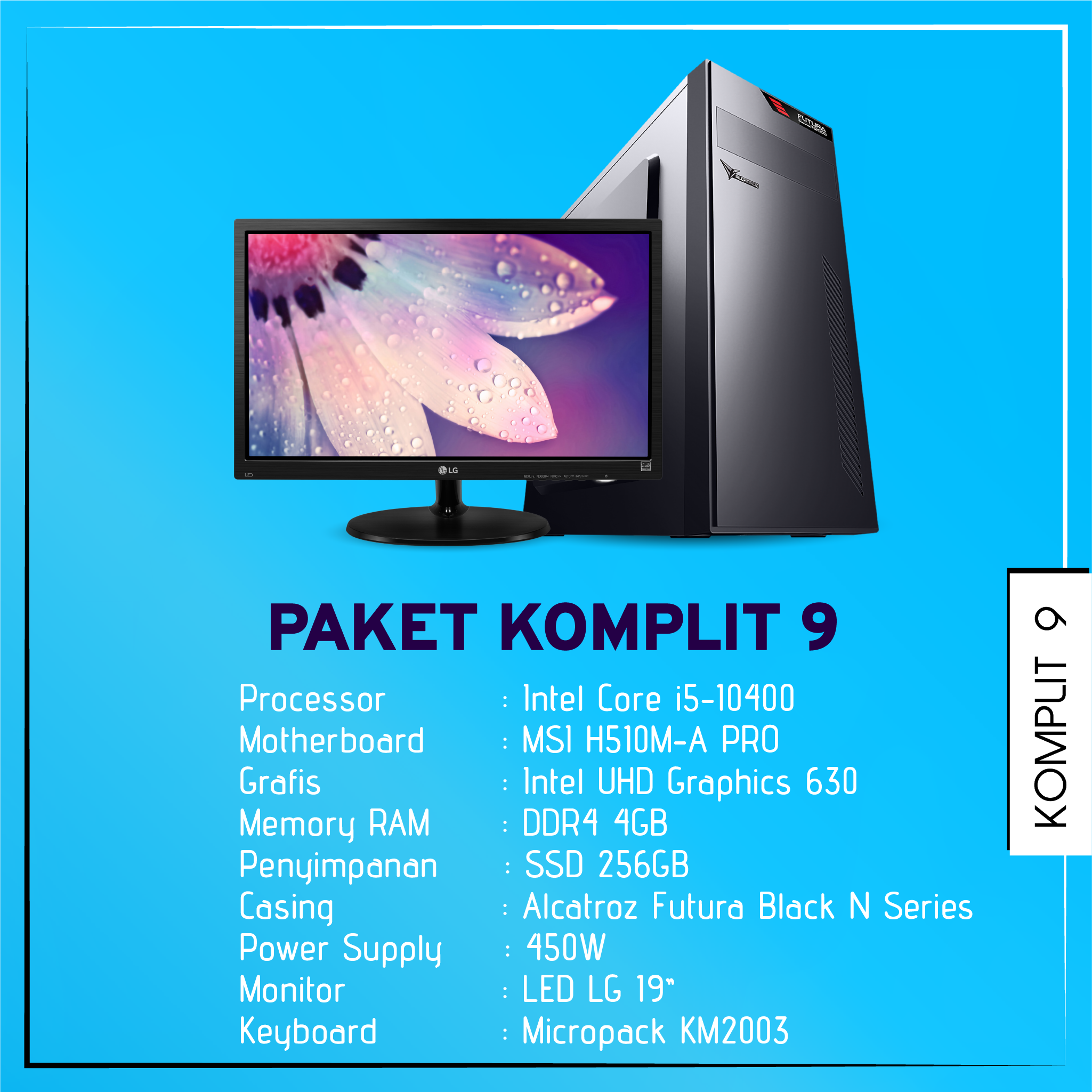 Paket Komplit 9 Intel Corei5-10400 – Maxi Komputer